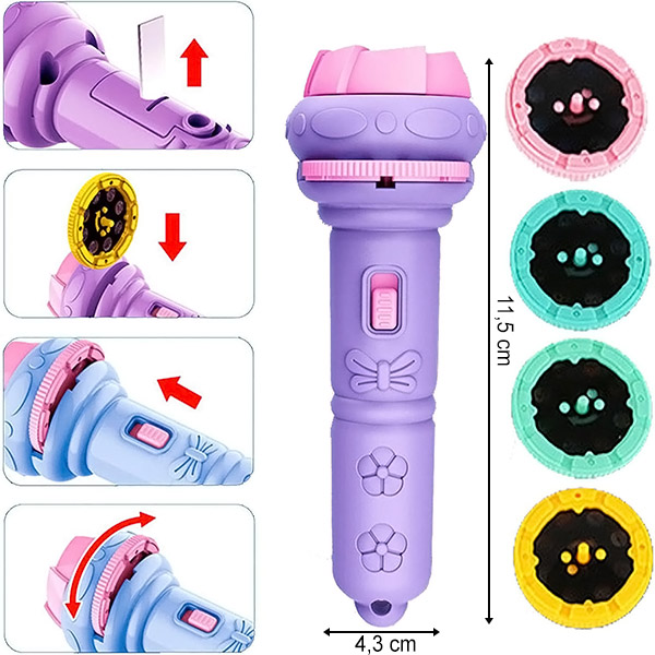 Vaikiškas projektorius ir žibintuvėlis „2 viename“ | BEAMIE – superzebra.lt